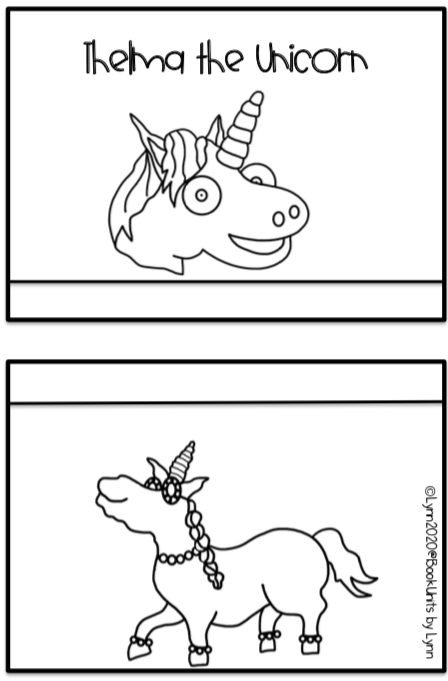 THELMA THE UNICORN SEQUENCING BOOK CRAFT ~ Book Units by Lynn