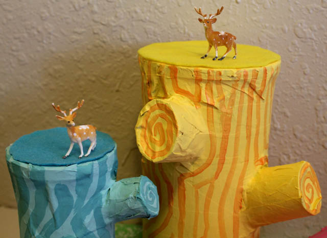 punk projects: Recycled Cardboard Tree Stumps DIY