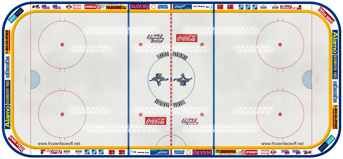 Florida Panthers 1996 ~ Frozen Faceoff - Full Rinks