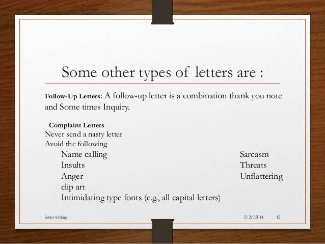 Different Types Of Letter Writing - Formal Letters