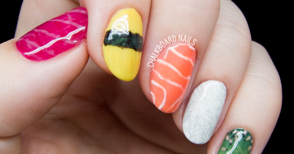 Sushi is Bae Nail Art | Chalkboard Nails | Phoenix, Arizona Nail Artist