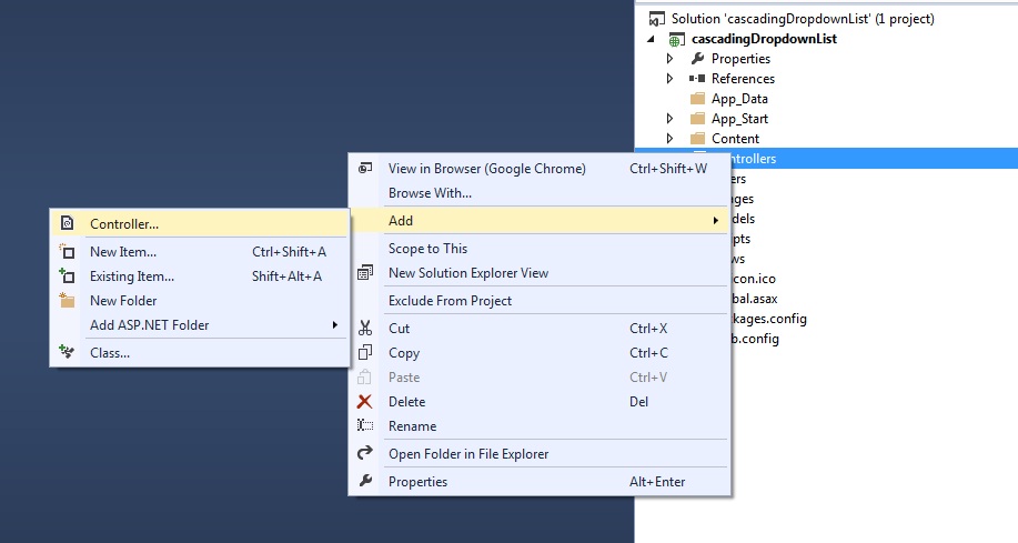 Cascading Dropdown List Using Angularjs In Mvc4 Aspnet Developer Code