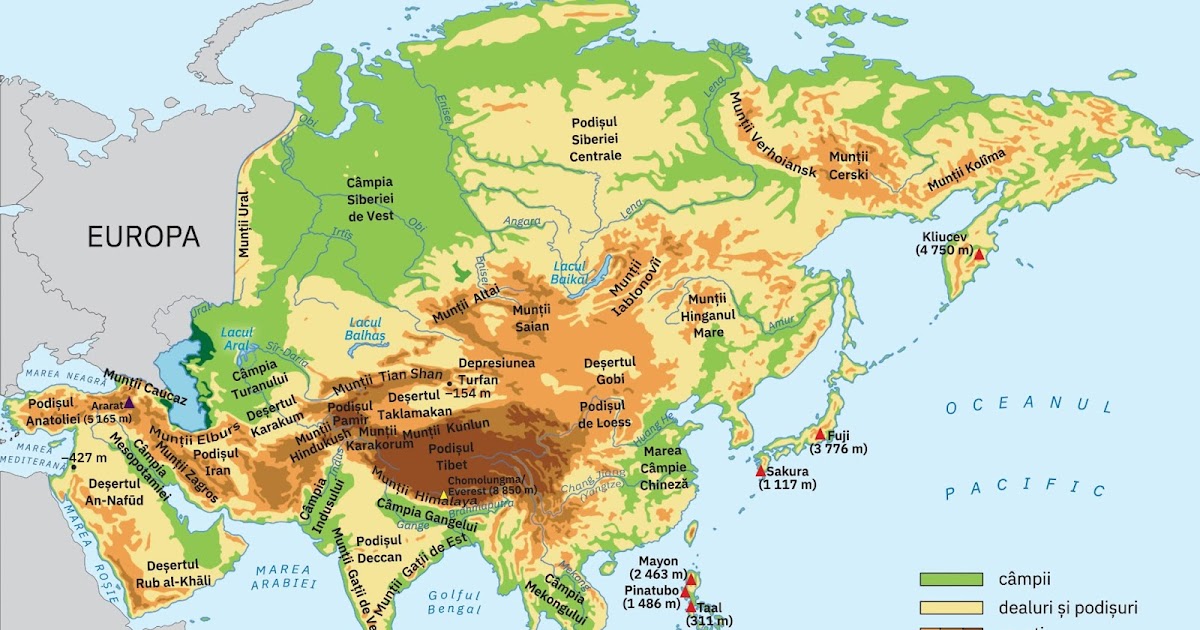 lectii de geografie: Asia -relieful