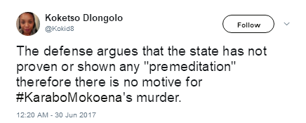 Karabo Mokoena's alleged murderer, Sandile Mantsoe, denied bail in Johannesburg Magistrate's ...