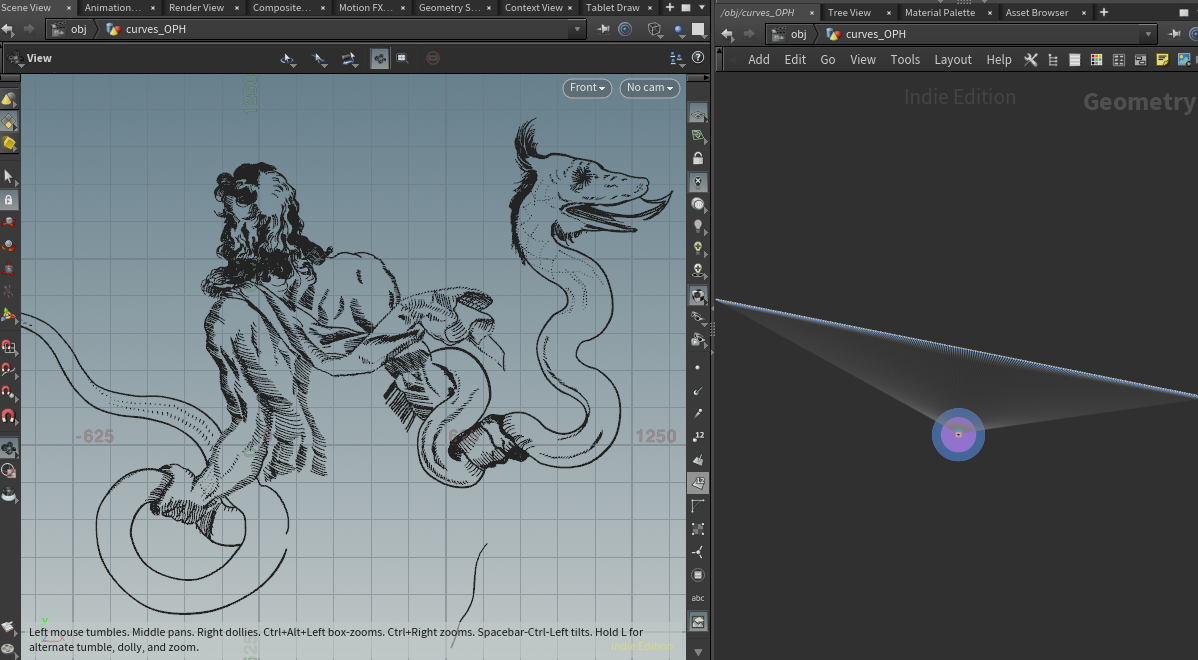Drawing with a wacom in Houdini