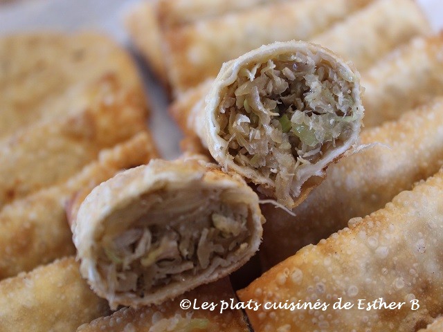 Les plats cuisinés de Esther B: Egg rolls au poulet