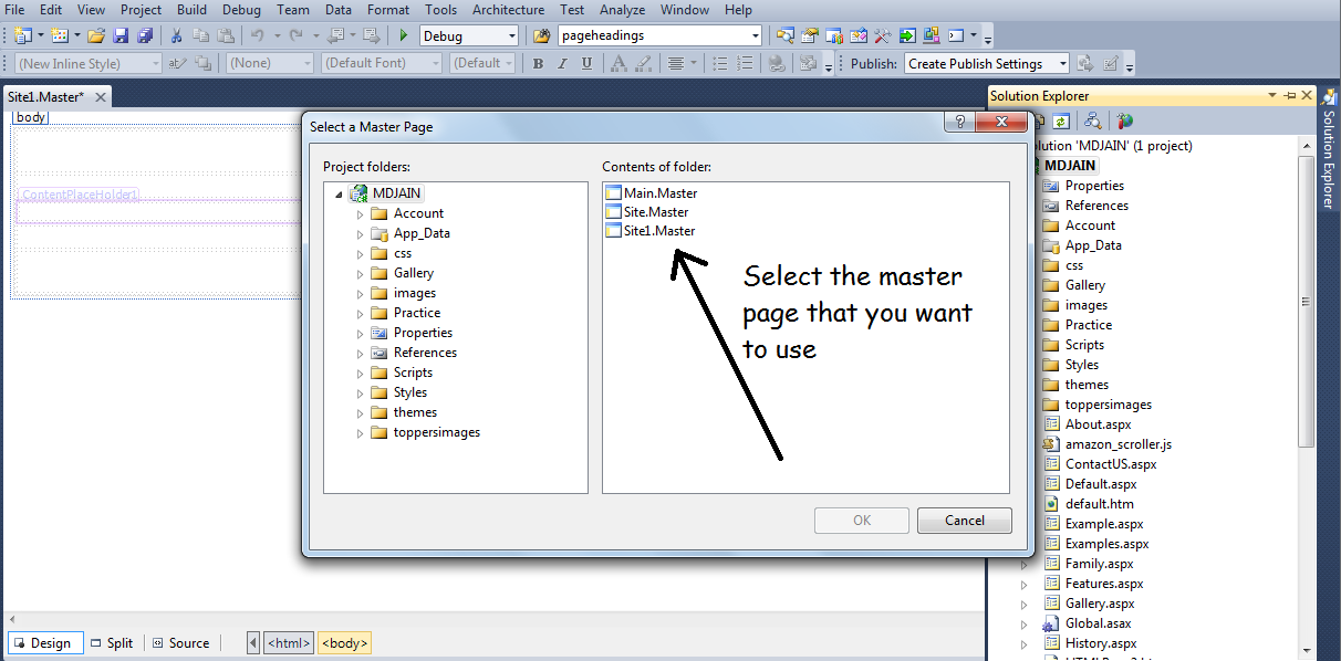How To Use Master Page In Asp.Net - Ask To Chimp