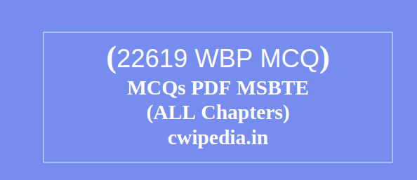 22619 Wbp Mcq Pdf Download Msbte Web Based Application With Php