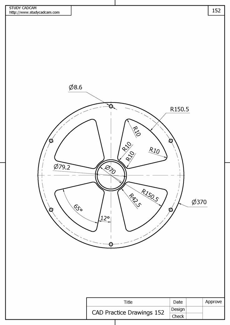 AutoCAD Practice Design #25