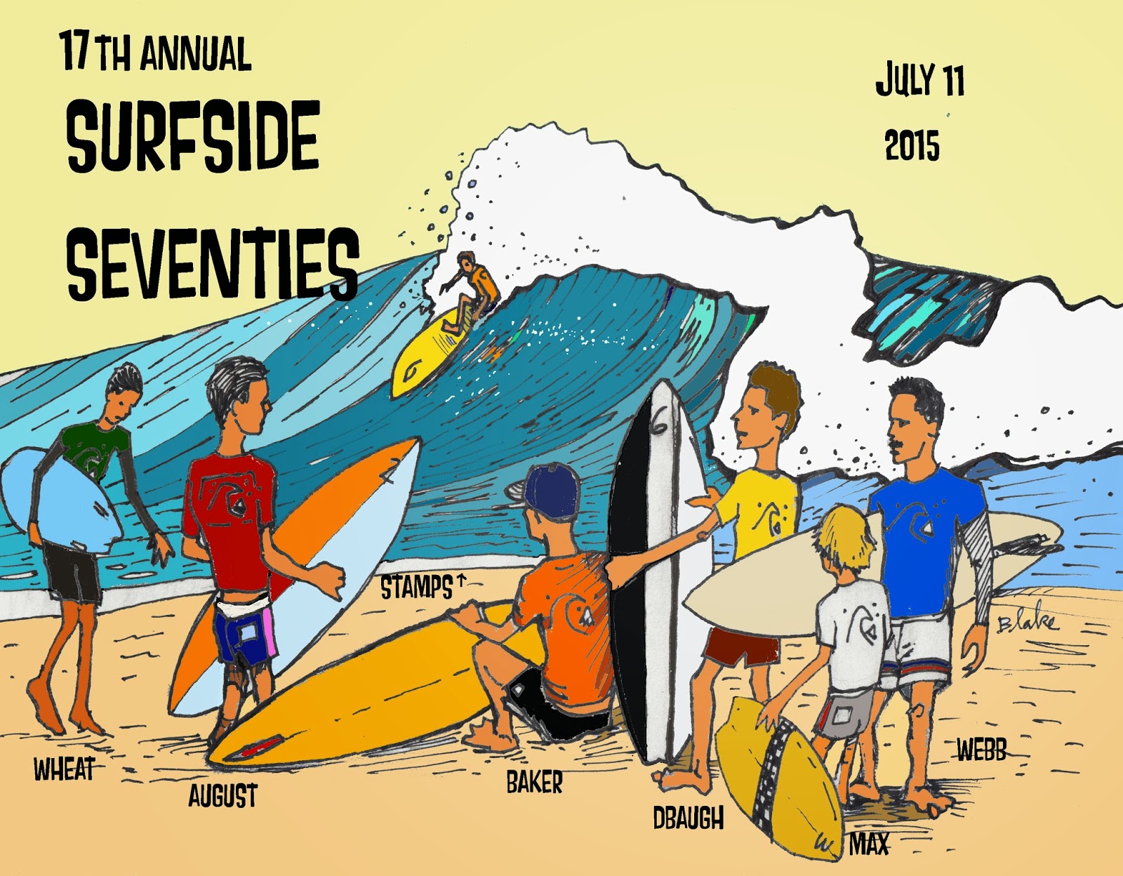Ricky Blake Fine Art: 17th annual Surfside Seventies art