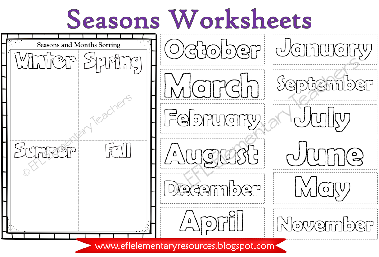EFL Elementary Teachers: Seasons and Months