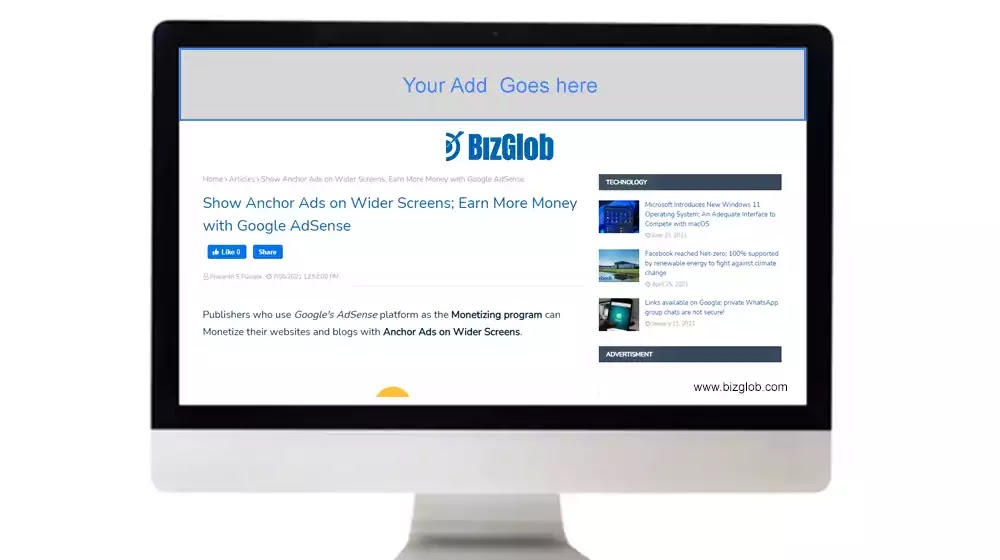 Show Anchor Ads on Wider Screens; Earn More Money with Google AdSense ...