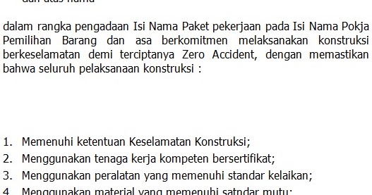 CONTOH FORM RENCANA KESELAMATAN KONSTRUKSI (RKK) 2020 - CARANECOM