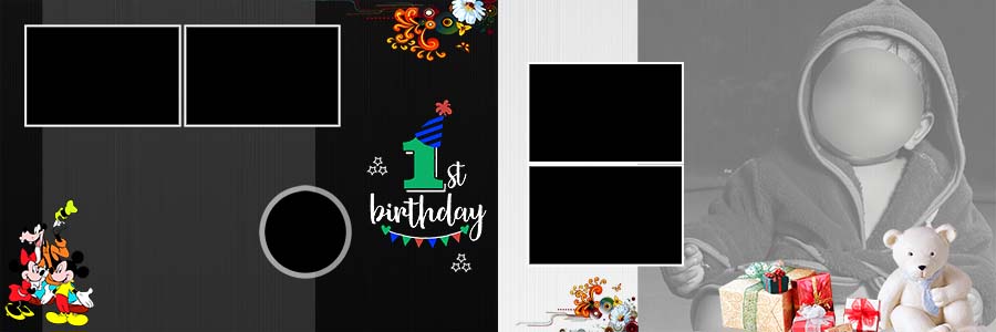 1st Birthday Album Design 12x36 PSD Free Download - StudioPk