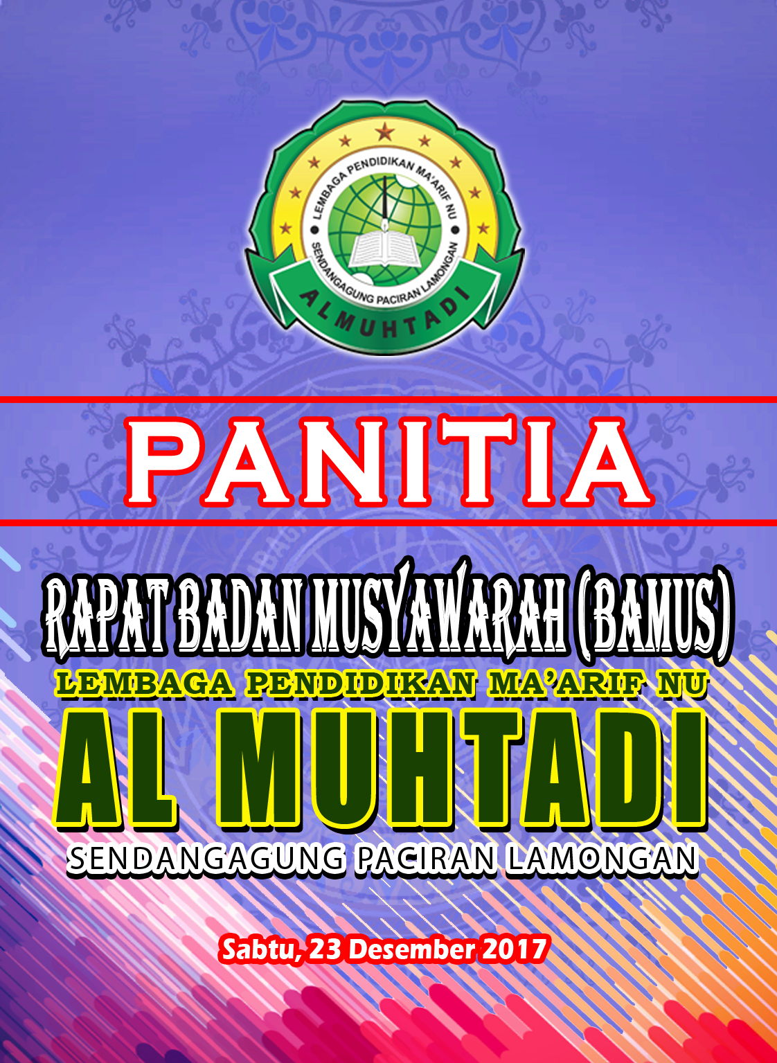 DESAIN KARTU PANITIA DAN PESERTA BAMUS ALMUHTADI SENDANGAGUNG - KANG AIDI