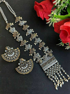 Designer silver long chains