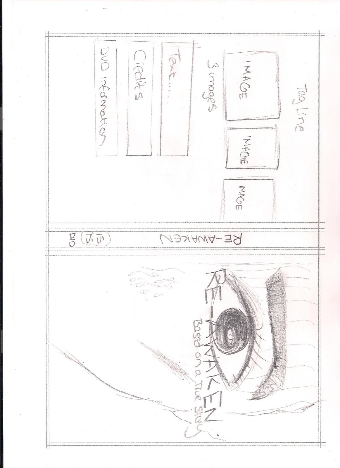 Digital Imaging Software: DVD Cover Layout with Sketches