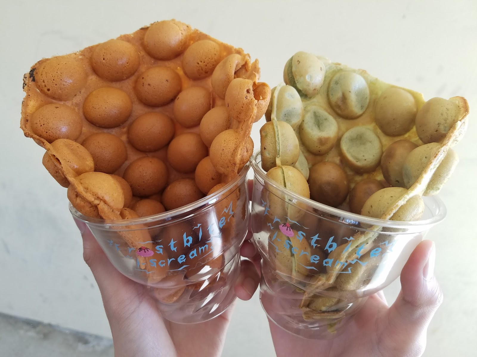 I Found Thai Tea Flavored Hong Kong Bubble Waffles! @ Frostbite I ...