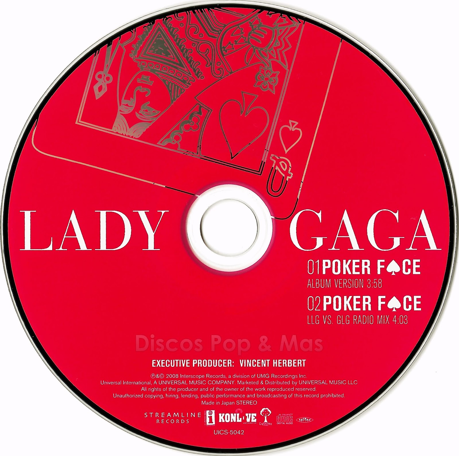 Discos Pop & Mas: Lady Gaga - Poker Face (Single)