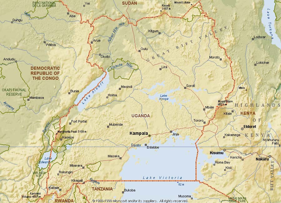 Uganda | Mapas Geográficos de Uganda