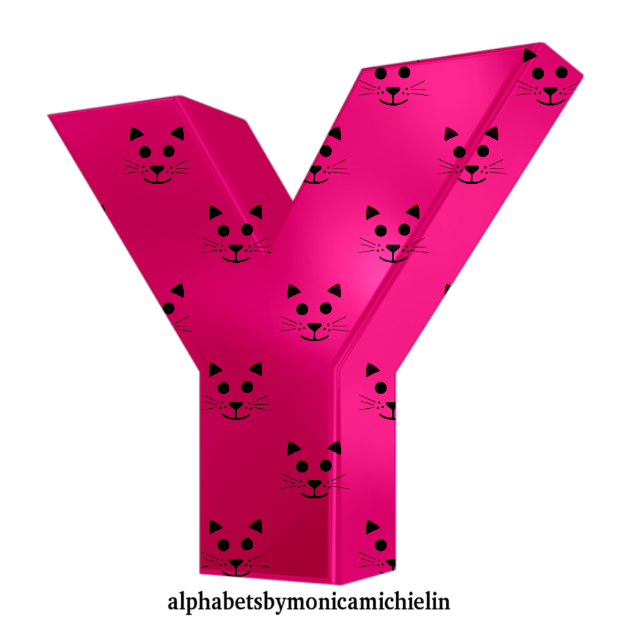 M. Michielin Alphabets: PINK CAT PUPPY ALPHABET, ICONS AND NUMBERS PNG