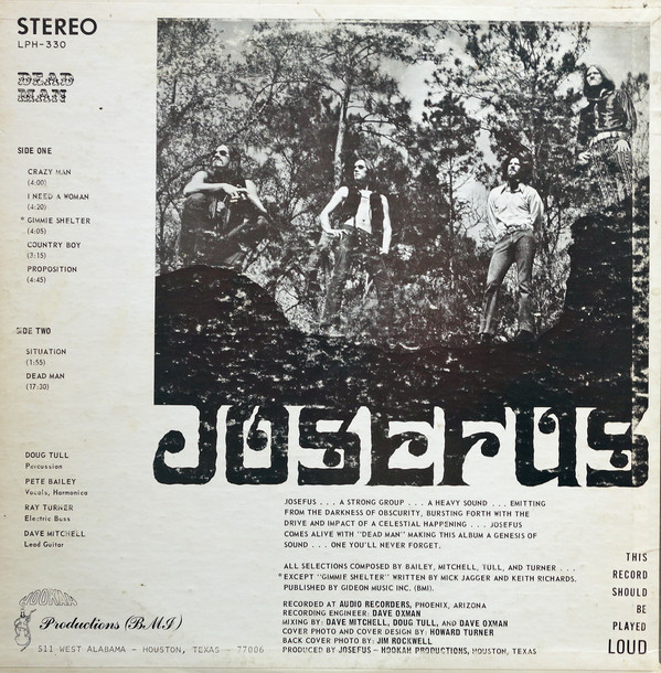 Classic Rock Covers Database: Josefus - Dead Man (1970)