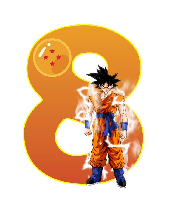 Kits imprimibles gratis : Abecedario y números Goku