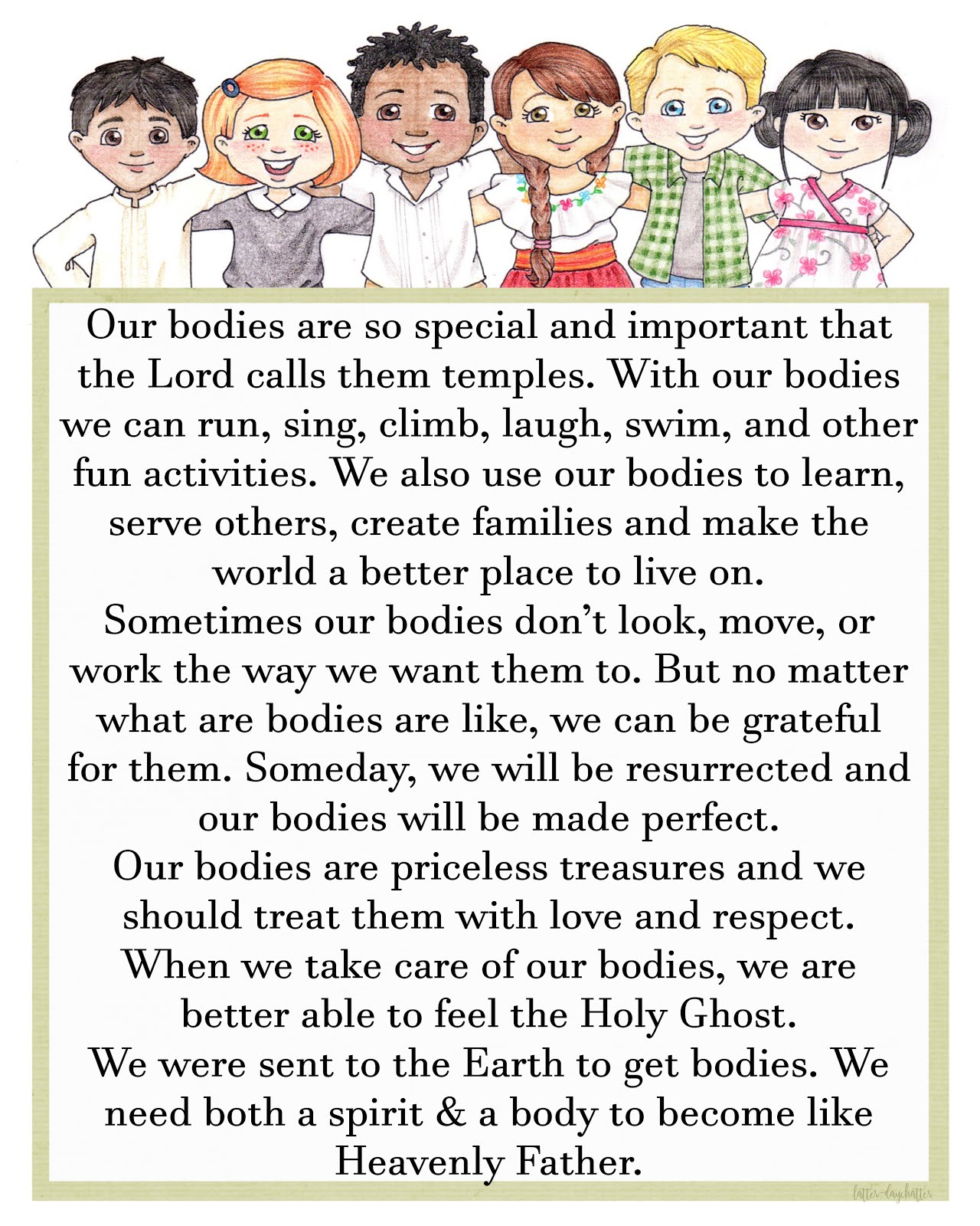 Latter-day Chatter: {Sharing Time} My Body is a Temple