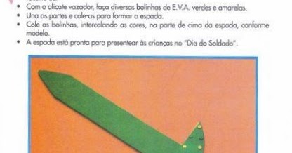 Espada do Soldado com molde ~ estante da atividade