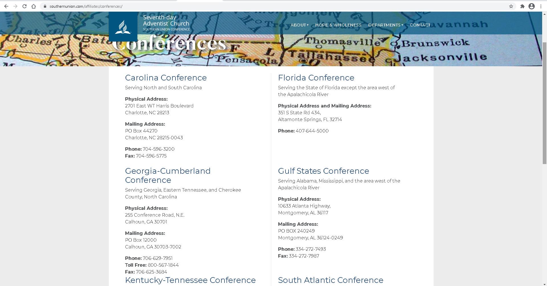 Seventh-day Adventist - North American Division 2021