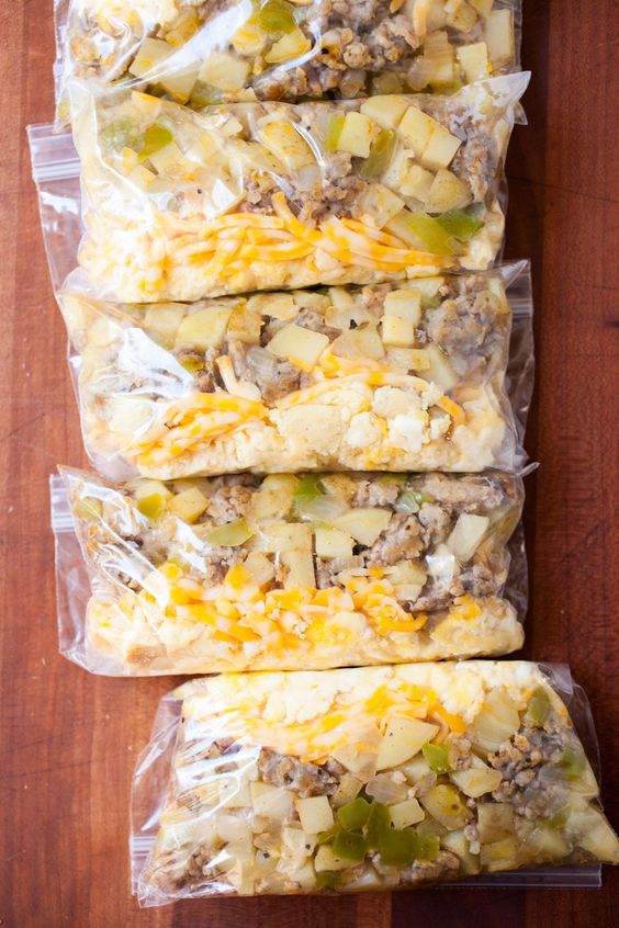 Make Ahead Breakfast Burrito Pouches - vegan recipe box