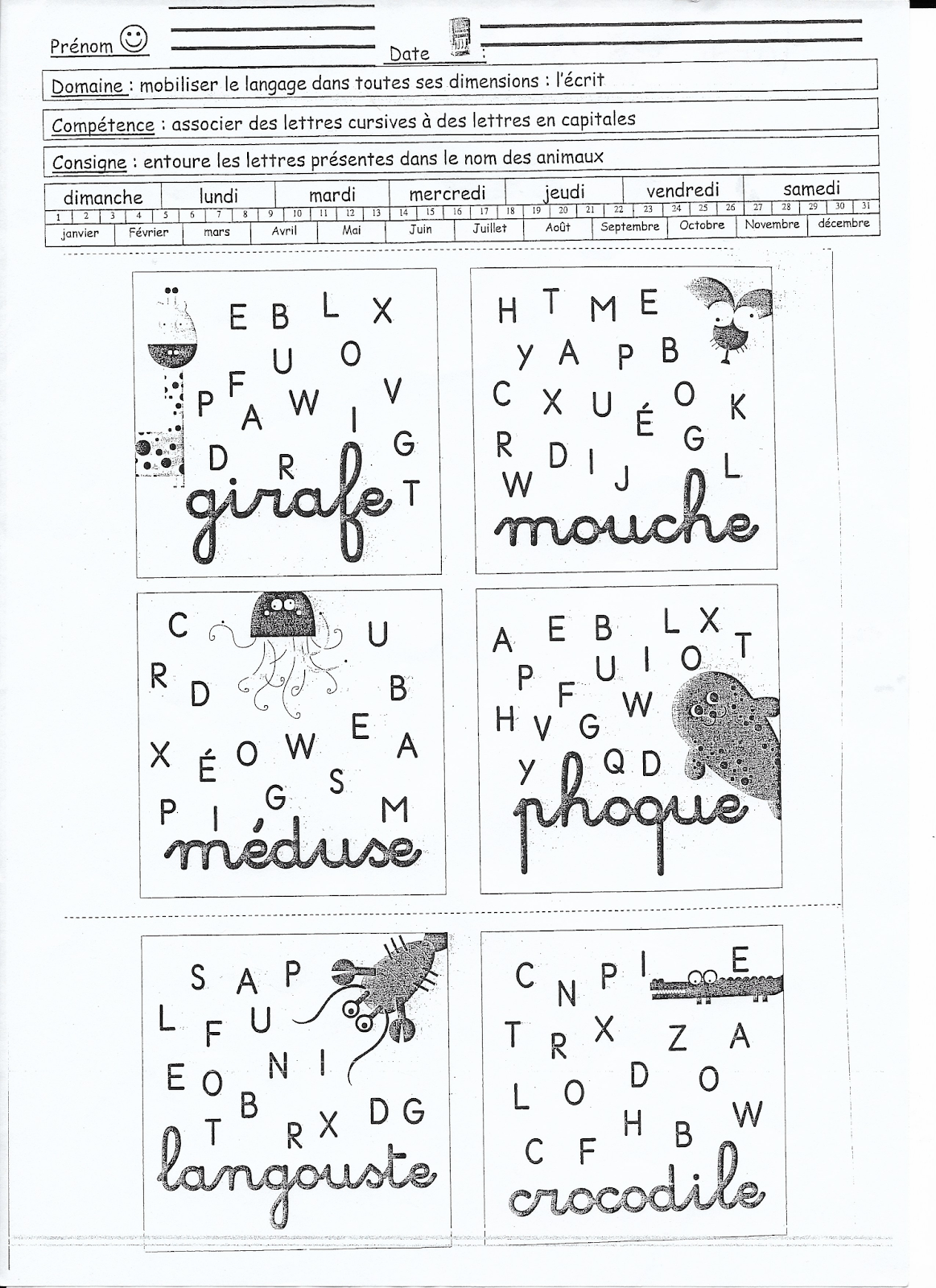 principe alphabétique cp