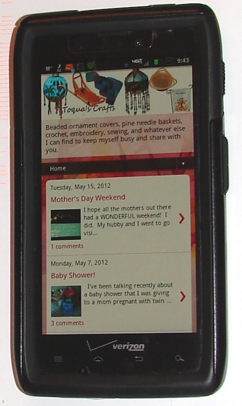 Toqua's Crafts: Cell Phone View - Easy - Tutorial