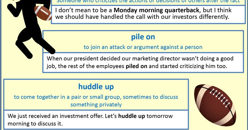 Improve Your Business English : Sports Idioms: Football