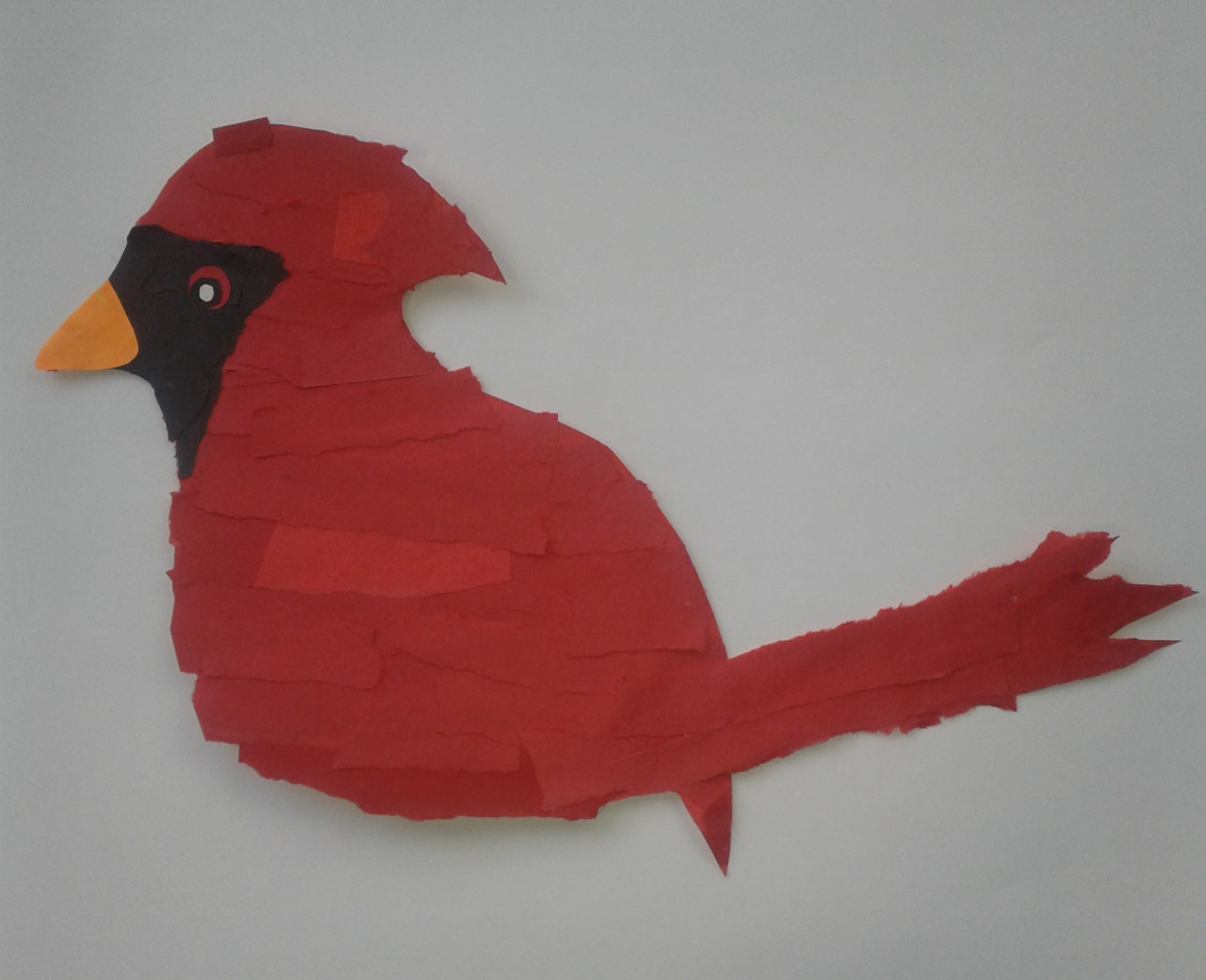 a faithful attempt: Torn Paper Cardinal Collage