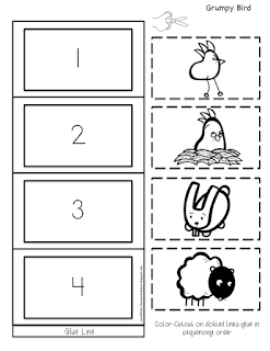 GRUMPY BIRD SEQUENCING BOOK CRAFT ~ Book Units by Lynn