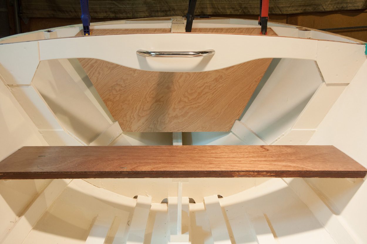 Michael's Boatbuilding Blog: Moving forward on the front bulkhead