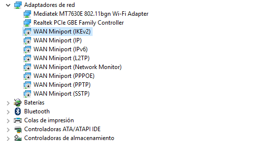 Eliminar puertos WAN Miniport en Windows