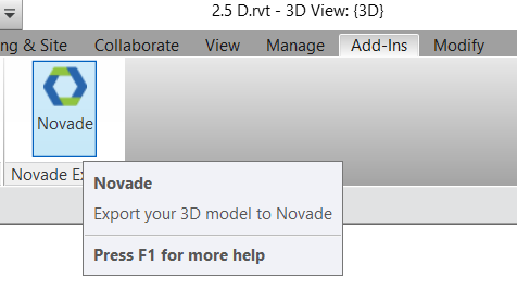 Revit Add-Ons: Novade Exporter