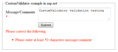 How to use CustomValidator validation control with example in asp.net ~ Asp.Net,C#.Net,VB.Net ...