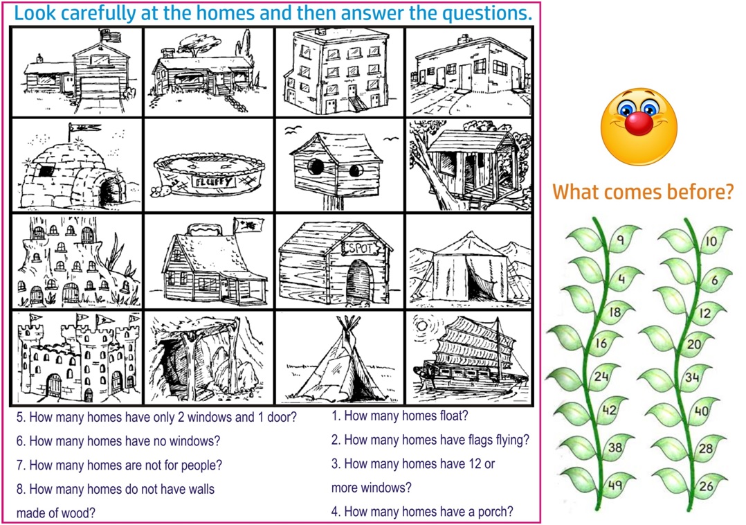 worksheets: Look At The Picture And Answer