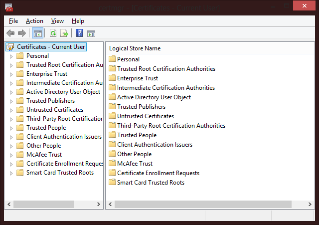 Delete Digital Certificates from Other People, Intermediate ...