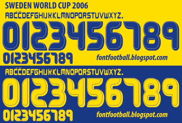 FONT FOOTBALL: Font Vector Sweden World Cup 2006 kit