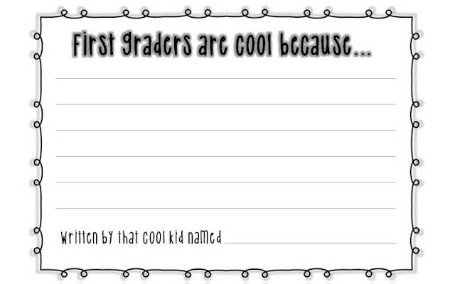 What Happens in 27...: First graders are cool because... Writing Prompt ...