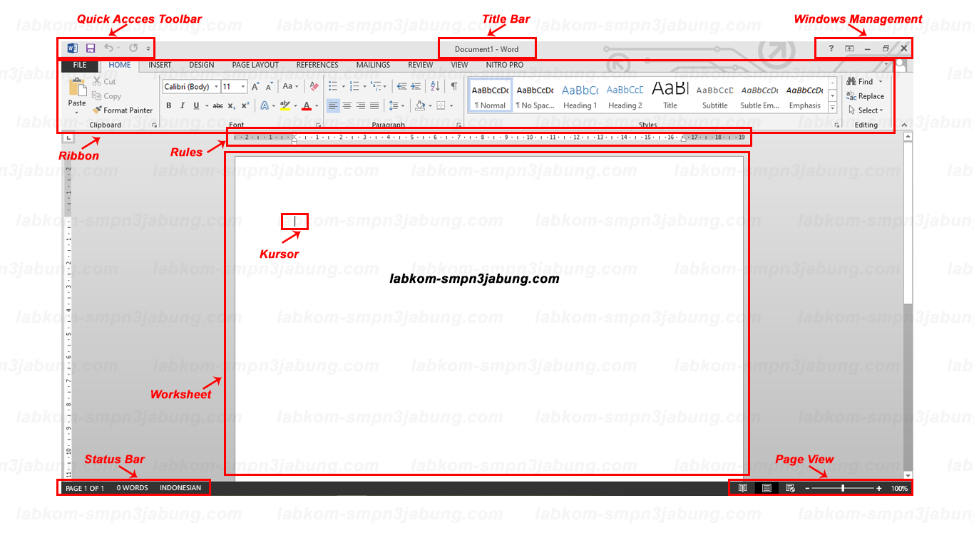 Bagian-Bagian dan Tampilan Microsoft Word Beserta Fungsinya | Lab Kom ...