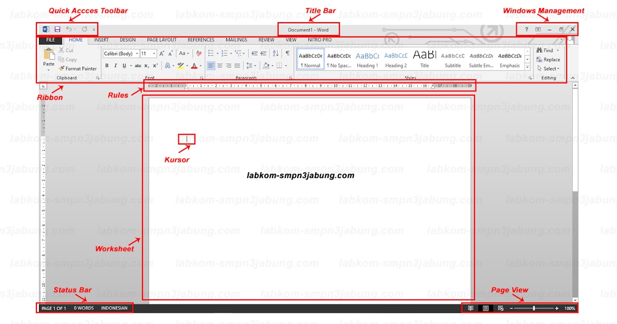 Bagian-Bagian dan Tampilan Microsoft Word Beserta Fungsinya | Lab Kom ...