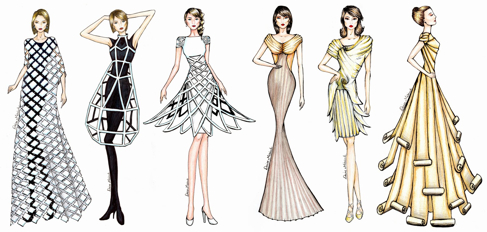 Fashion Design: Special Colection Dresses, for women / Design de Moda ...