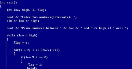 C Program to Display Prime Numbers Between Two Intervals.