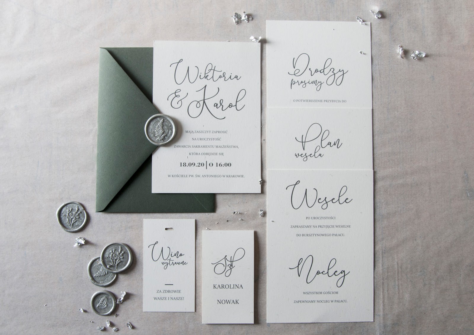 Papeteria ślubna - classic - Mioduszewska