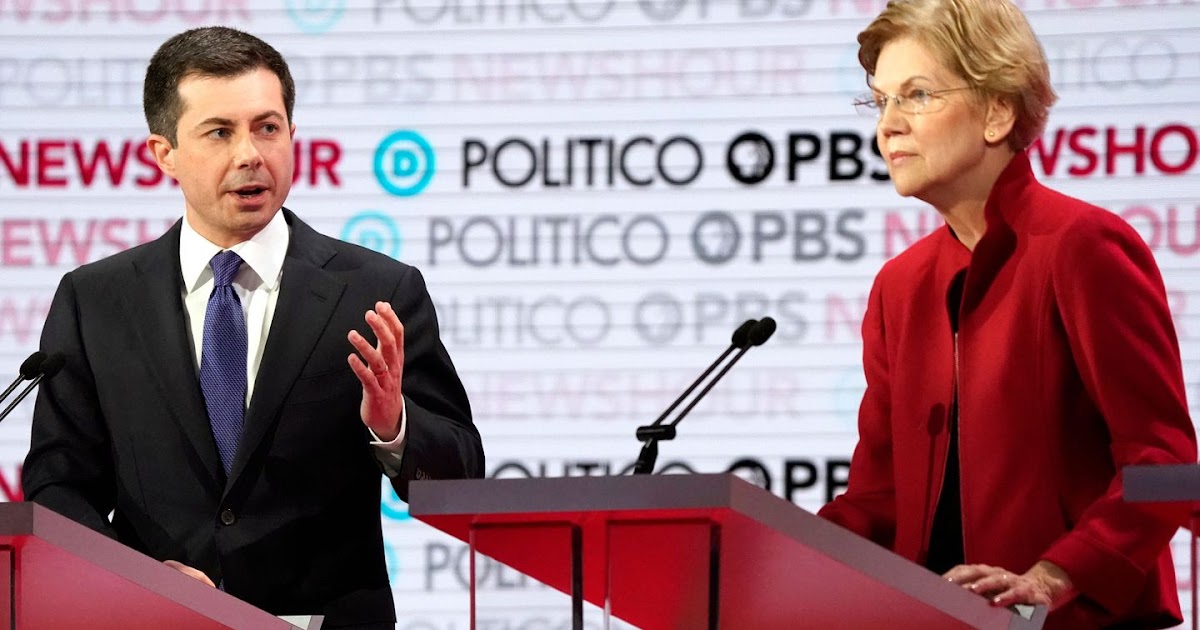 Waddy Is Right: L.A. Story: Sparks Fly Between Warren and Buttigieg at ...